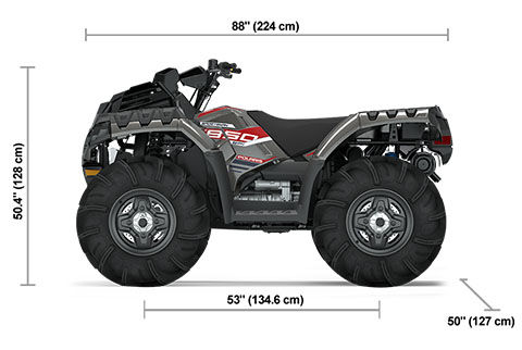 Especificaciones: 2025 Polaris Sportsman 850 Mud Edition Titanium Metallic US