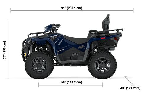 Specs: 2025 Polaris Sportsman Touring 570 Premium Springfield Blue