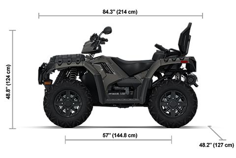 Specs: 2026 Polaris Sportsman Touring XP 1000 Trail Heavy Metal EN-CA