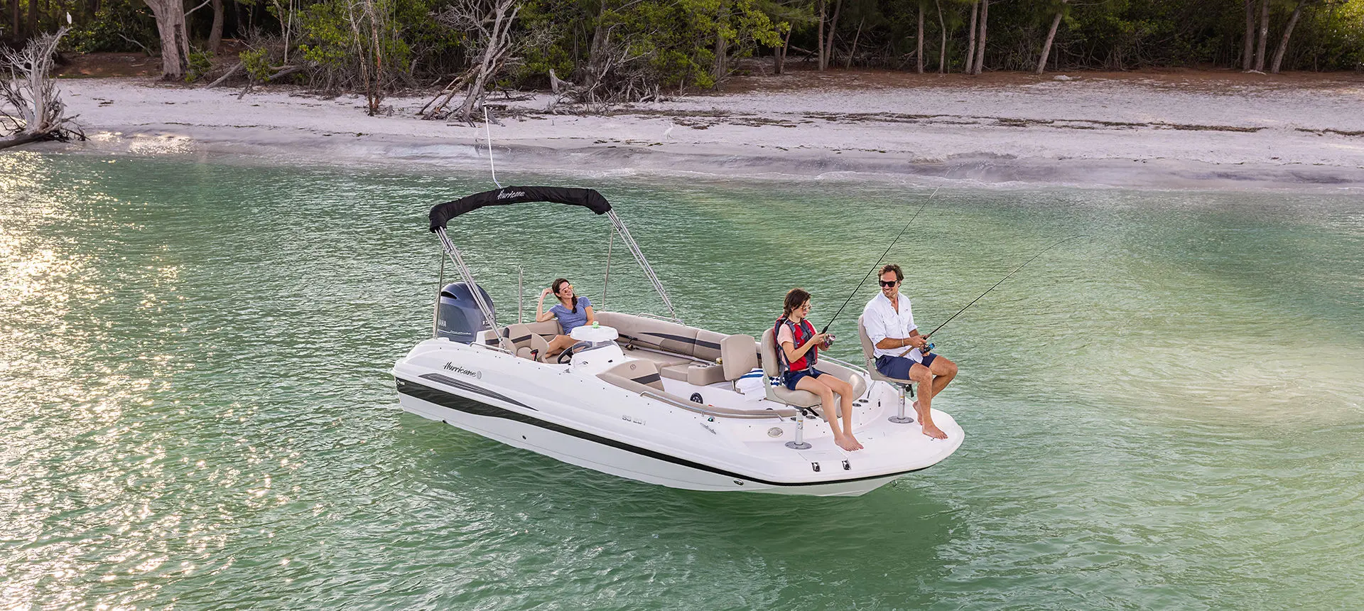Specs: SunDeck Sport 201 OB | Hurricane Deck Boats