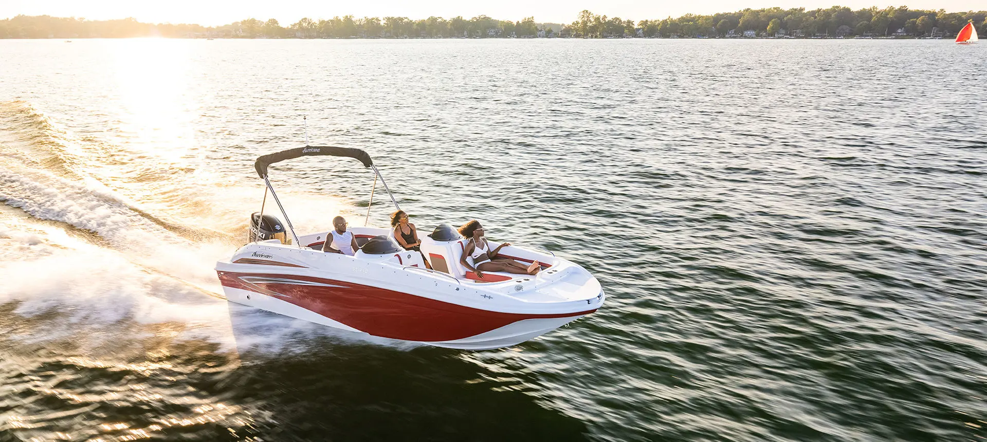 Specs: SunDeck Sport 218 OB | Hurricane Deck Boats