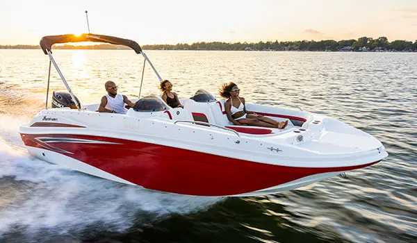 Specs: SunDeck Sport 218 OB | Hurricane Deck Boats