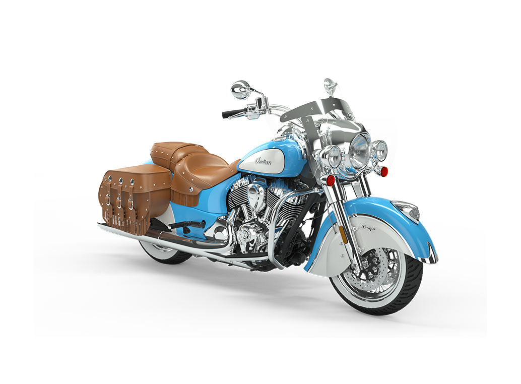 2019 Indian Chief Vintage Motorcycle - Sky Blue / Pearl White