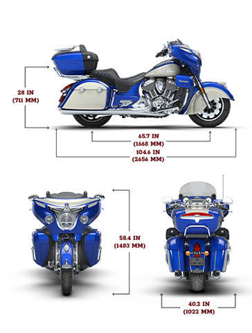 Specs: 2026 Indian Roadmaster with PowerBand Audio Package Motorcycle