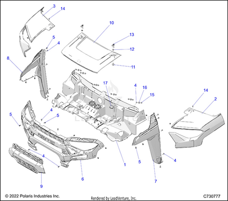 Off-Road Body Panel Assembly Diagrams | Polaris Off-Road Vehicles EN-CA
