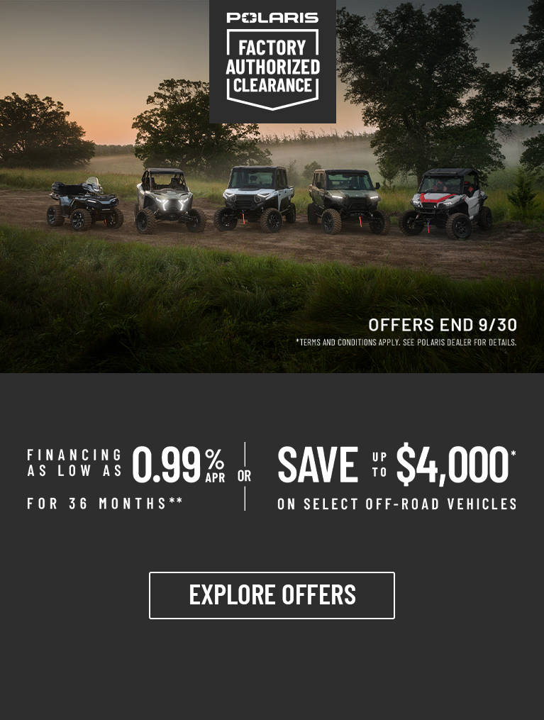 Off-Road Vehicles (ORV): Polaris SxS, UTVs, ATVs & Four Wheelers