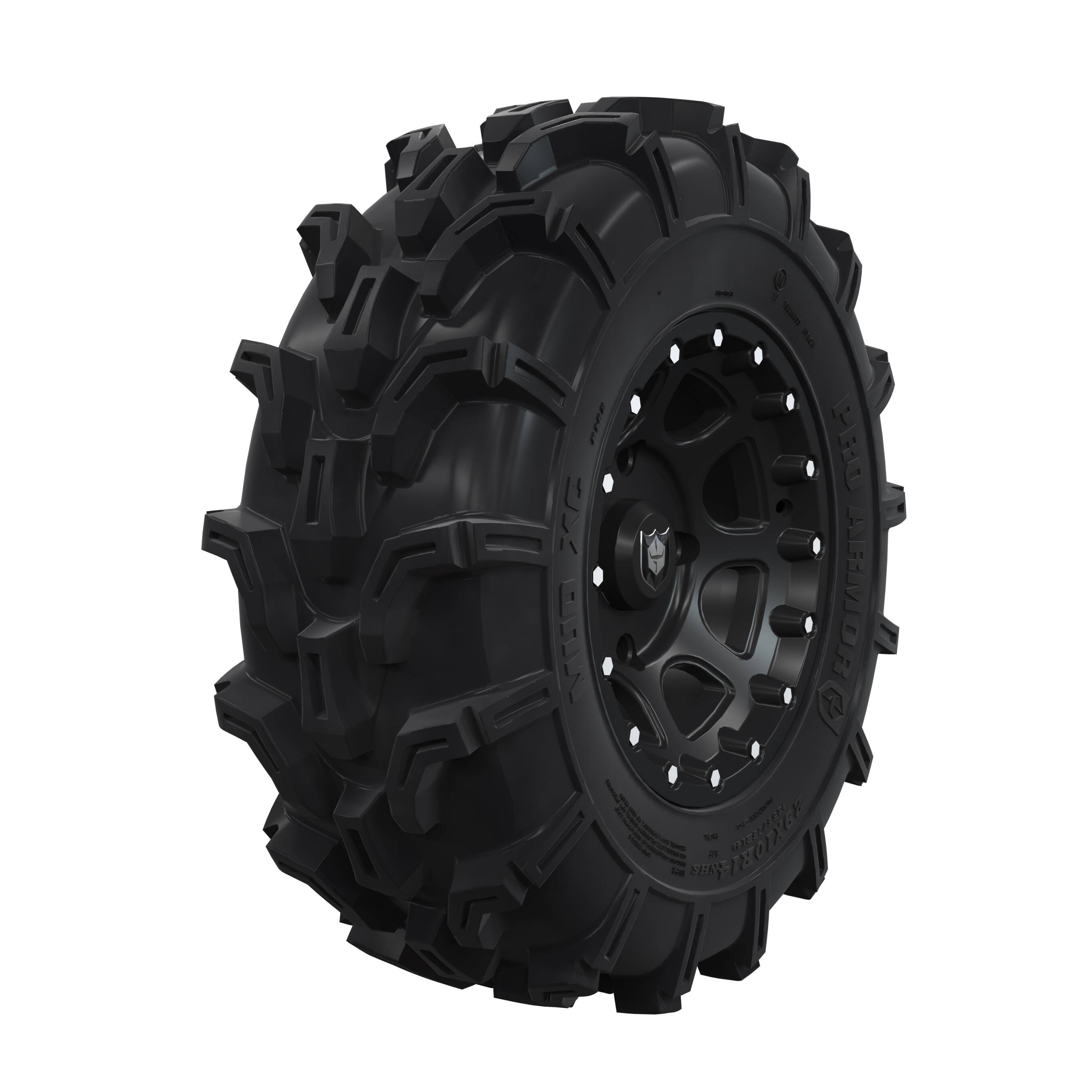 Pro Armor Wheel & Tire Set: 4204 & Mud XC, Matte Black, 29" x 10" R14 ...