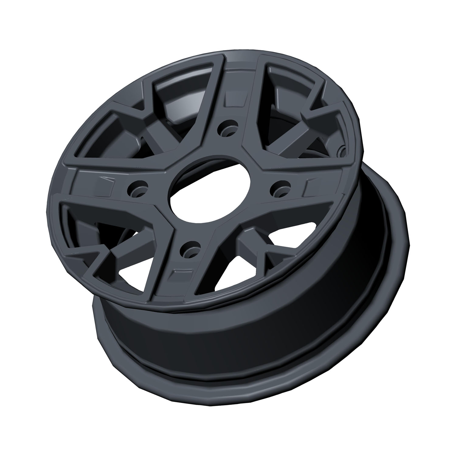 Cast Rim, Rear, 12 x 5.5, Matte Black, Part 1522483-458 | Polaris Sportsman