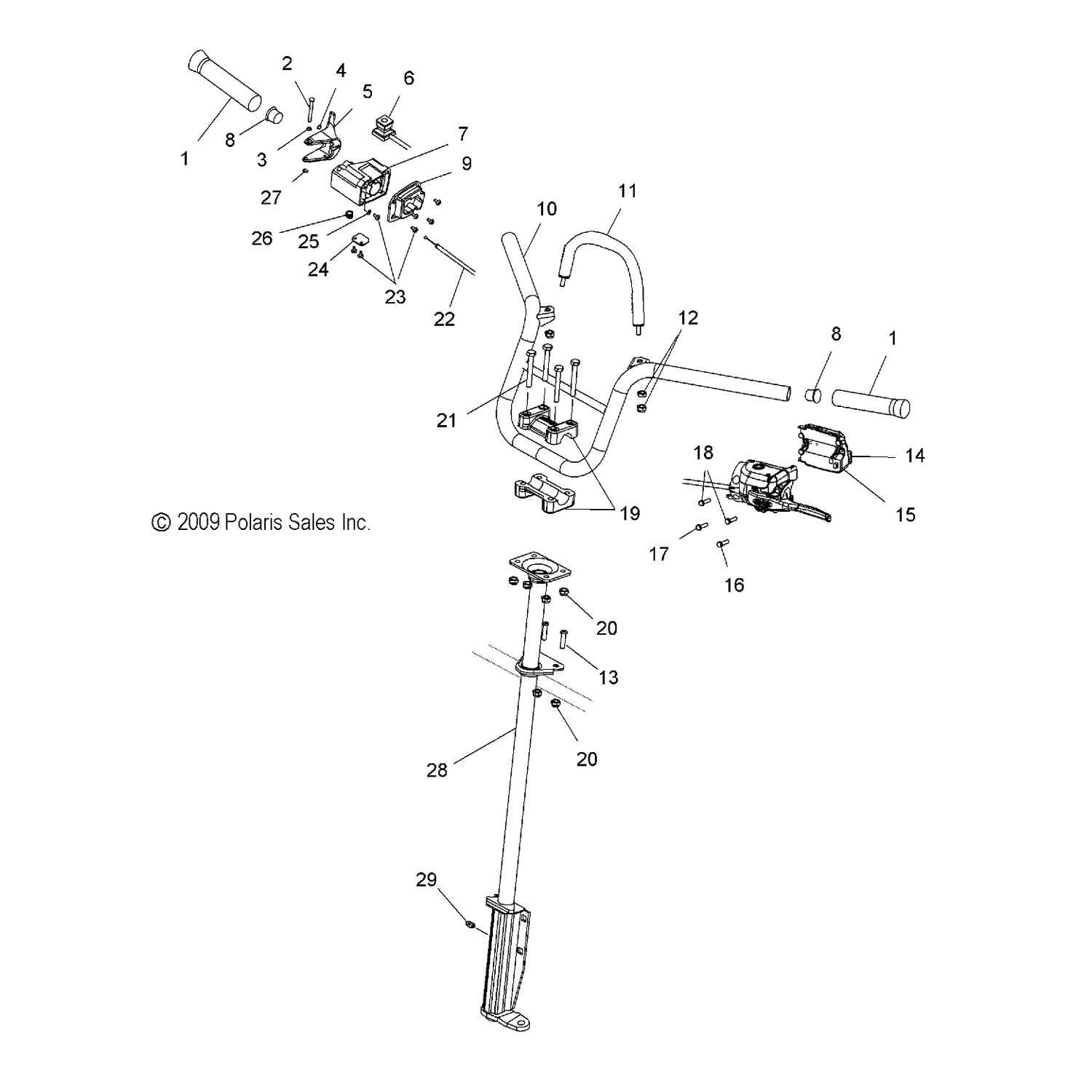 Control Assembly, Left, Part 2010369 | Polaris Snowmobiles