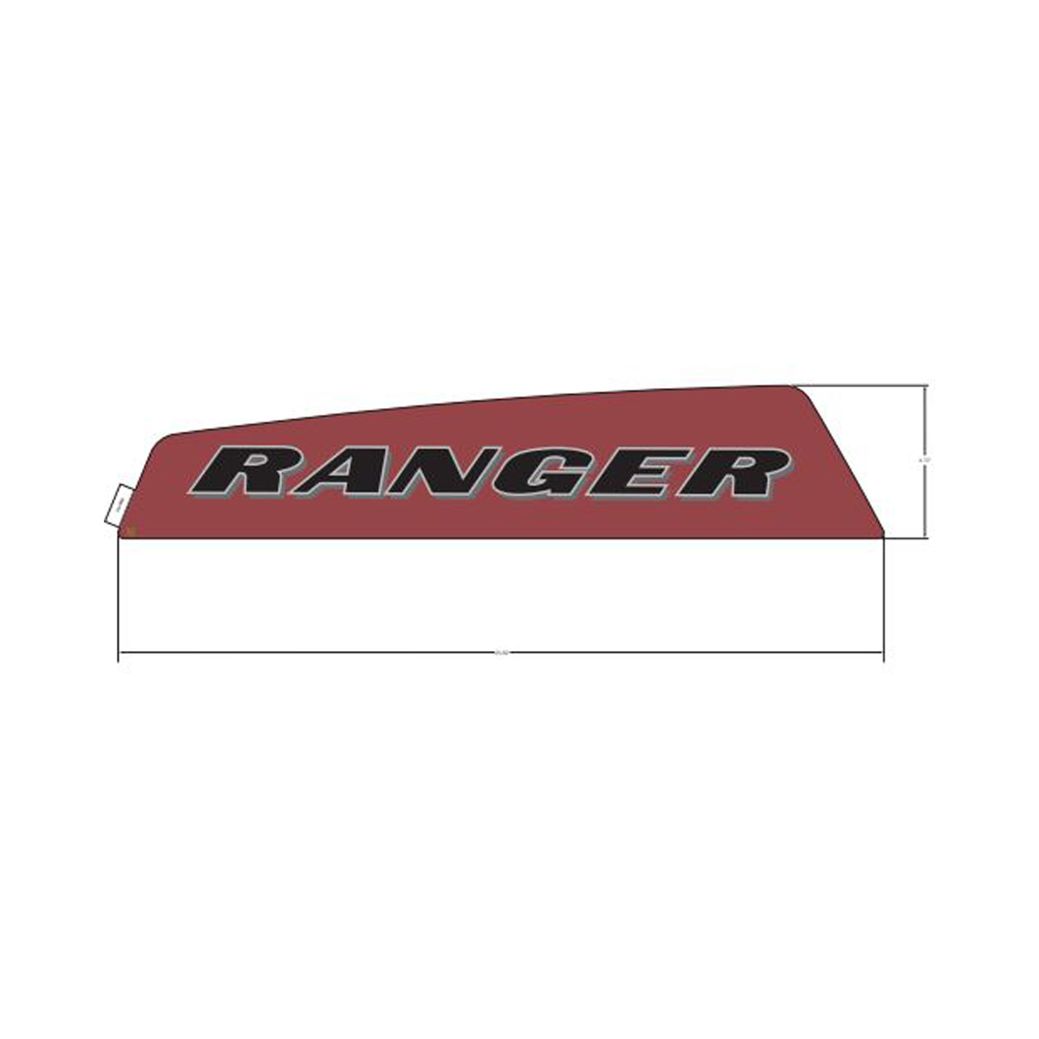 Box Decal, Left, Red, RGR, Part 7192024 | Polaris RANGER