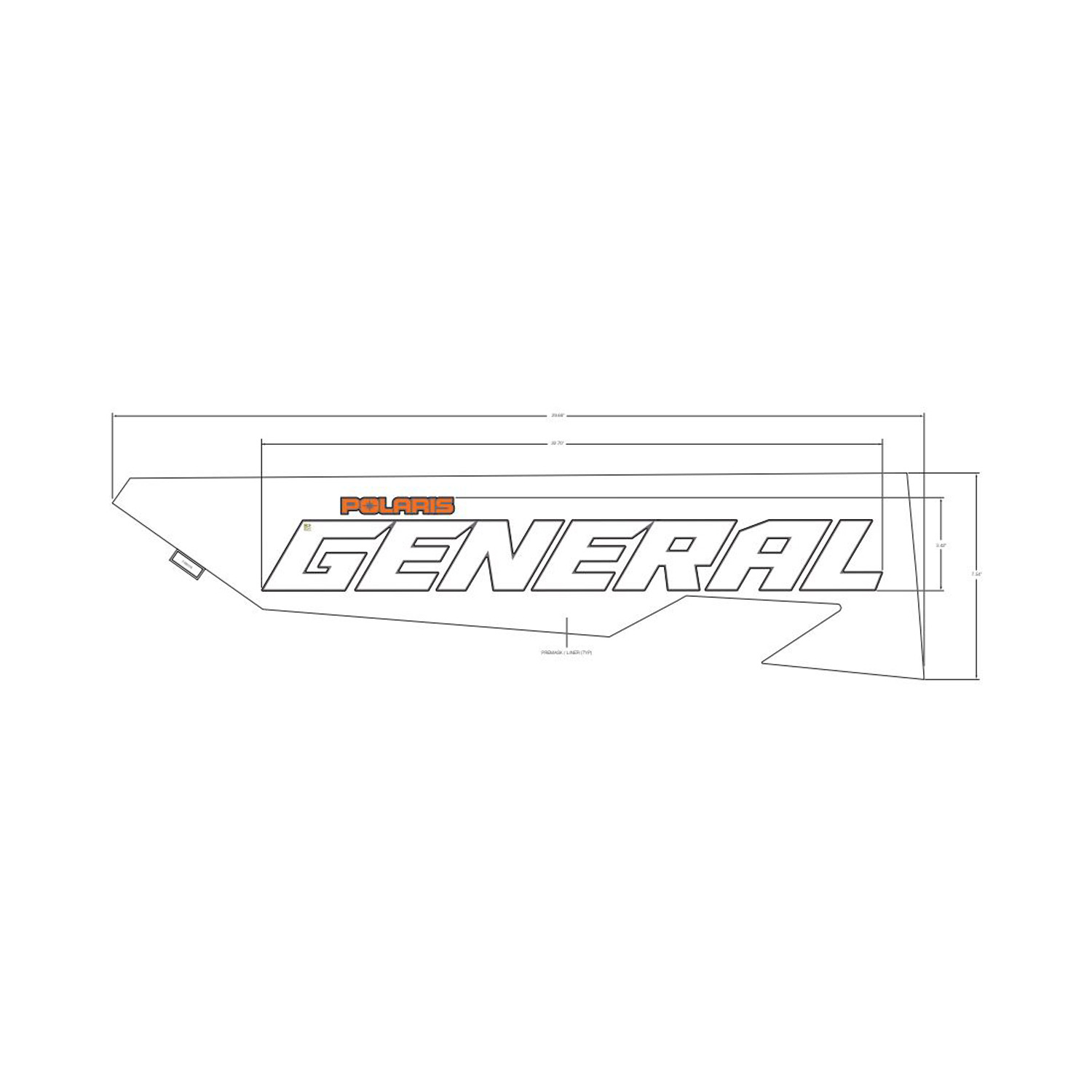 Box Side Decal, Right, Part 7192176 | Polaris RANGER