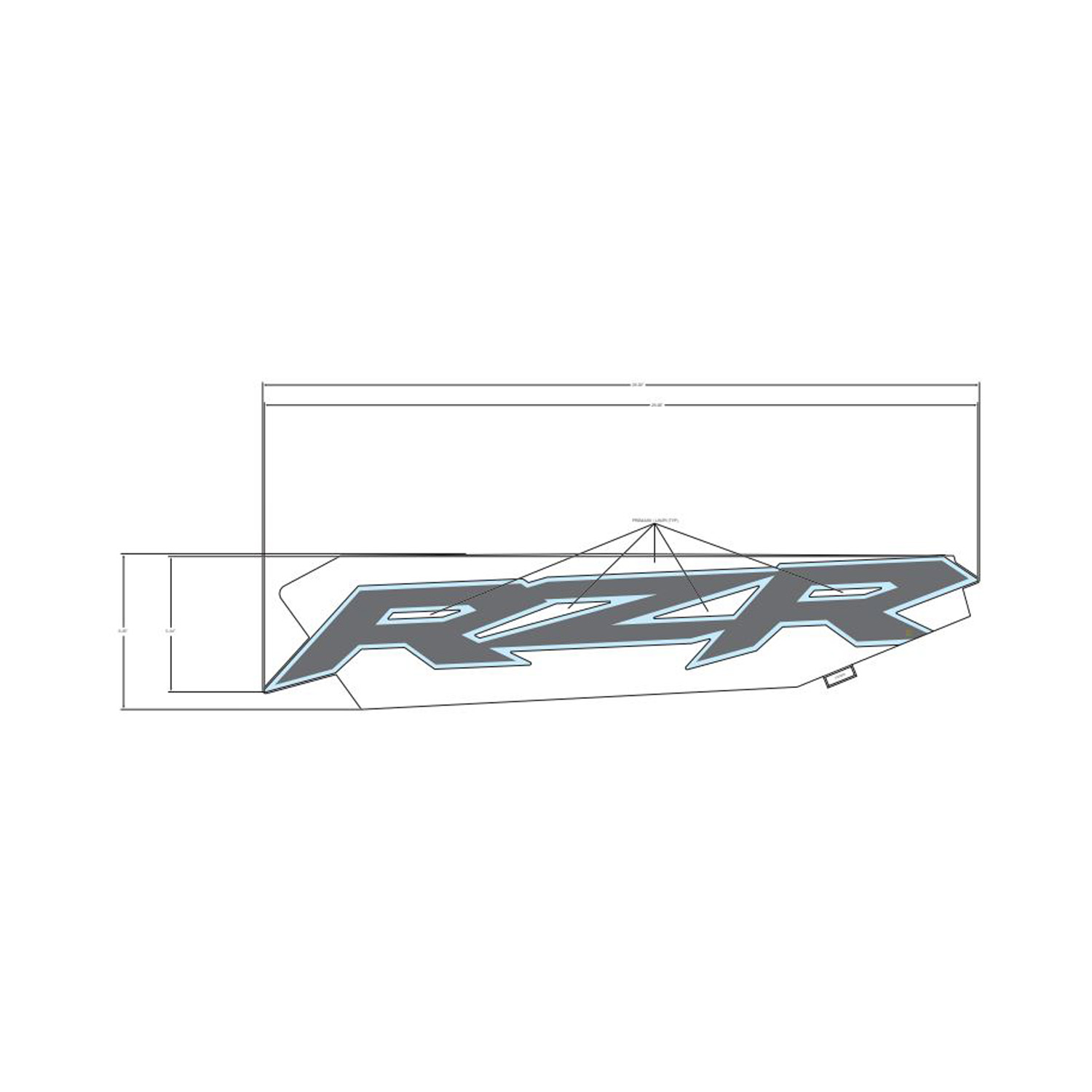 DECAL-DOOR,LH [BAK][BBK][DAK][DBK], Part 7193570 | Polaris RZR