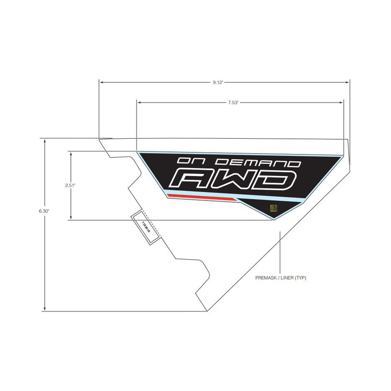 DECAL-SIDE,AWD,RH [A1][A5], Part 7193619 | Polaris Sportsman