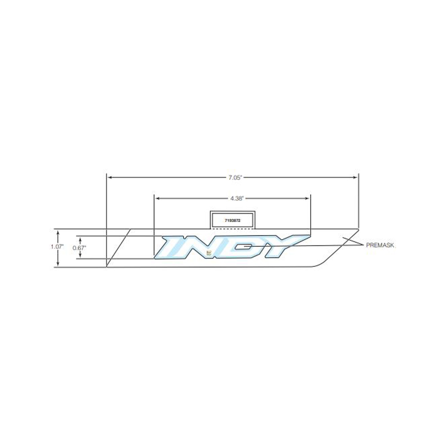 DECAL-HOOD,"INDY" Part 7193872, Part 7193872 | Polaris Snowmobiles
