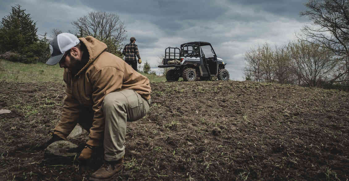 Clearing Rocks for Planting | Polaris RANGER