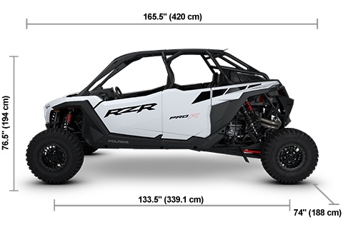 Spécifications : 2026 Polaris RZR Pro R 4 Ultimate White Crystal FR-CA