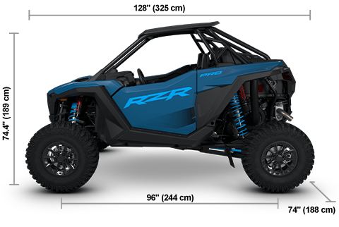 Specs: 2026 Polaris RZR Pro S Ultimate Earth Blue EN-CA