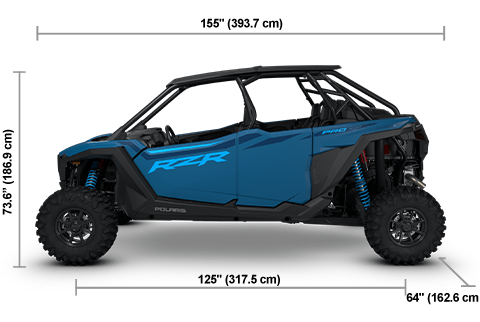 Specs: 2026 Polaris RZR Pro XP 4 Ultimate Earth Blue